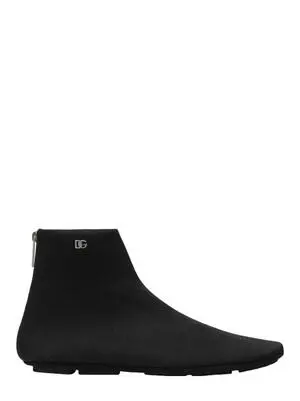 Dolce & Gabbana Stretch Mesh Ankle Boots - Black