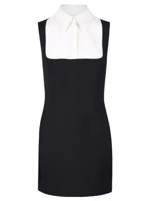Valentino Garavani Collared Sleeveless Mini Dress - Black
