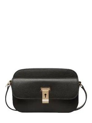Bally Lock Me Small Grained Leather Crossbody Bag - Black