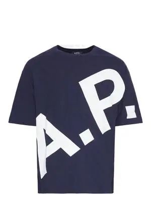 A.p.c. Logo-printed Cotton T-shirt - Black