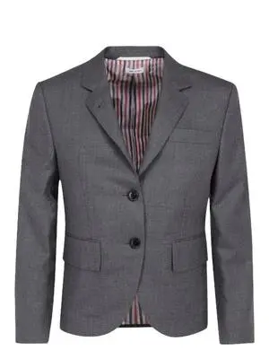 Thom Browne Single-breasted Trapezoidal Lapel Blazer - Grey
