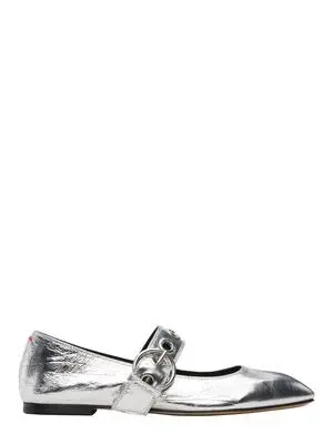 AeydĒ Uma Eyelet Ballet Flats - Silver