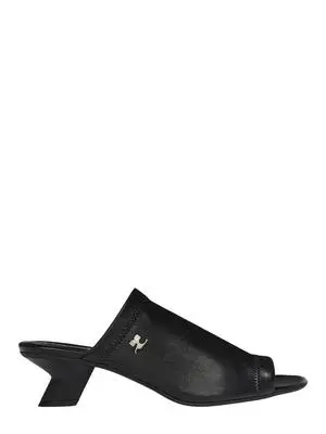 COURREGES Wet Stretch Mules - Black