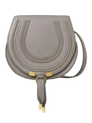 Chloé Chloé Marcie Foldover Small Saddle Bag Gray