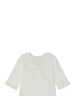 Bonpoint Ruffled Long Sleeve Shirt - White