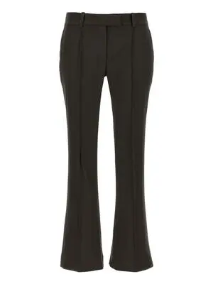 Attico Belt Loops Flared Trousers - Brown