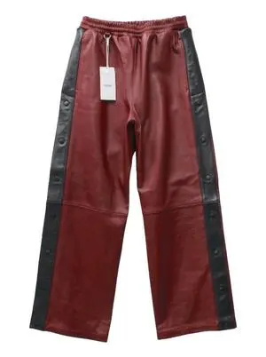 DOUBLET Grained Sheepskin Basketball Pants With D-ring Detail - Red