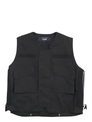 Comme Des Garçons Sleeveless Vest With Zip Details - Black