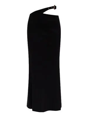 Versace Asymmetrical Belted Skirt - Black