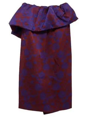 DRIES VAN NOTEN Dries Van Noten Floral Jacquard Turned Neckline Dress