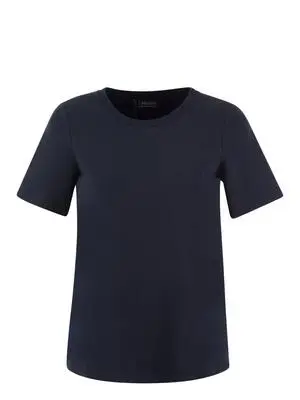 Max Mara Logo Embroidered Crewneck T-shirt - Black
