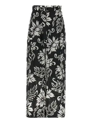 Sacai Sacai All-Over Printed Belted Trousers No