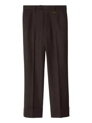 Burberry Straight-leg Pleated Trousers - Brown