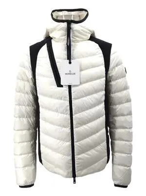 Moncler Logo Down Jacket - White