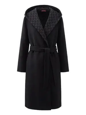 Gucci Gg Reversible Coat - Black And Gray