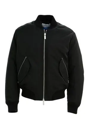 Off-White Zip-up Padded Bomber Jacket - Black