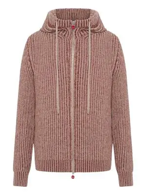 Kiton Cashmere Knitted Cardigan With Hood - Brown