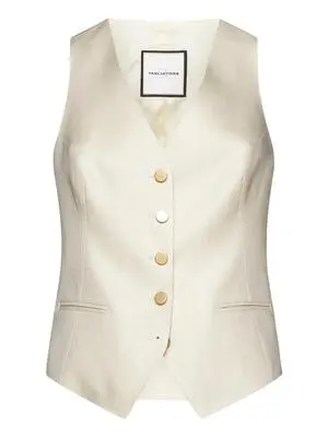 TAGLIATORE Tagliatore Single Breasted Satin Gilet
