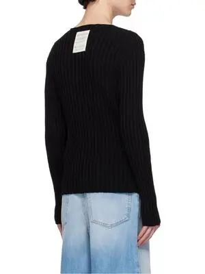 Acne Studios Ribbed Long-sleeve Sweater - Black