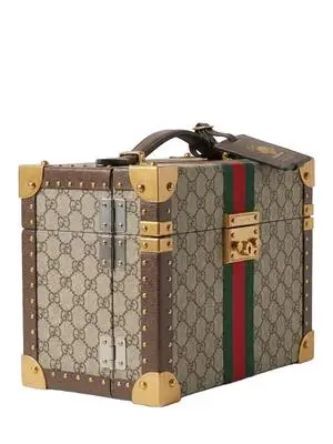 Gucci Savoy Medium Beauty Case - Beige And Ebony