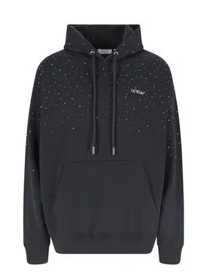 Off-White Embellished Logo Hoodie - Black