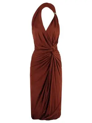 BOTTEGA VENETA Bottega Veneta Drop Detailed Midi Dress