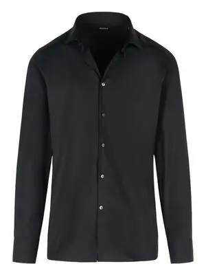 Zegna Long Sleeved Buttoned Shirt - Black