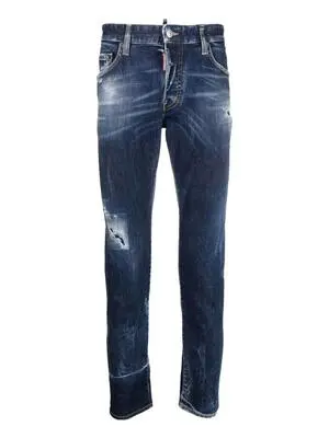 Dsquared2 Slim Fit Distressed Jeans - Blue