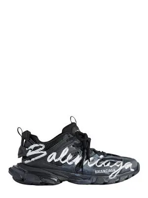 Balenciaga Track Signature Lace-up Sneakers - Black/white