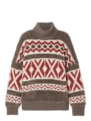 BRUNELLO CUCINELLI Brunello Cucinelli Turtleneck Sweater With Jacquard Pattern