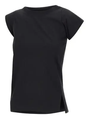 COURREGES Courreges Crew Neck T-Shirt With Slit Hem