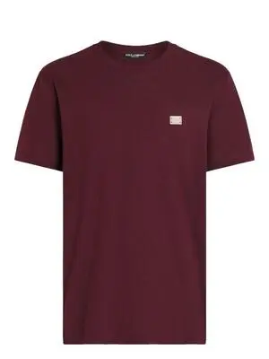Dolce & Gabbana Logo-plaque T-shirt Aubergine