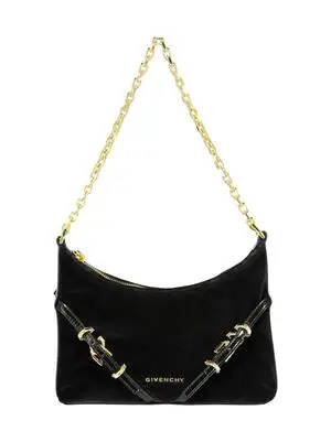 GIVENCHY Givenchy Voyou Velvet Shoulder Bag