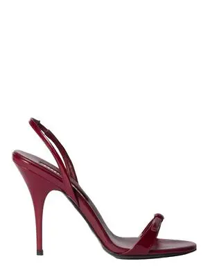 Miu Miu Patent Leather High Heel Sandals - Crimson