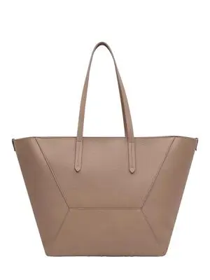 Brunello Cucinelli Stitch Detailed Tote Bag - Brown