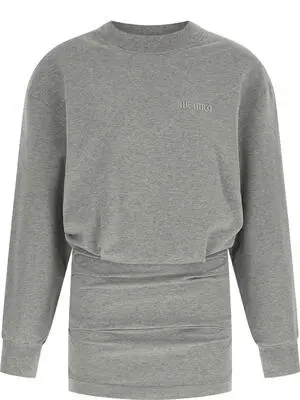 Attico Logo Embroidered Mini Dress - Gray