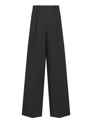 Dior Flared Pants With Ruched Detailing - Black