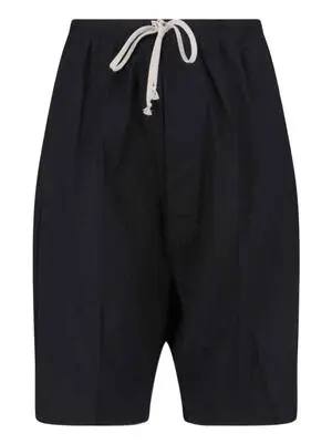 Rick Owens Drawstring Waistband Shorts - Black