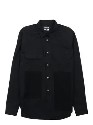 Comme Des Garçons Long Sleeve Shirt With Pocket Detail - Black