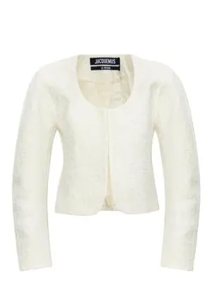 Jacquemus Textured Long Sleeve Jacket - Cream