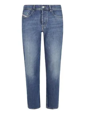 DIESEL® D-definitive Logo Plaque Denim Jeans - Blue