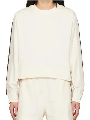Moncler Logo Patch Crewneck Sweatshirt - White