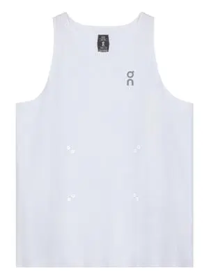 On Pace Crew Neck Vest - Glacier White/white