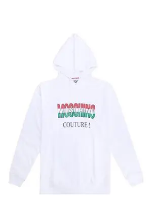Moschino Printed Hooded Sweater - White
