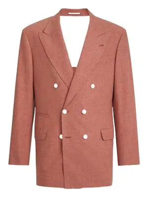 Brunello Cucinelli Double-breasted Blazer - Orange