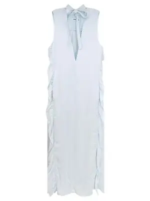 JIL SANDER Sleeveless Maxi Dress With Ruffled Details - No