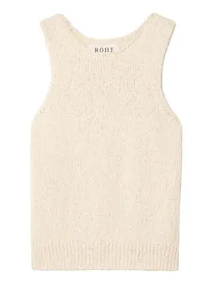 RÓHE Textured Sleeveless Knit Top - Off White
