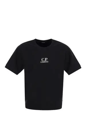 C.P. COMPANY Logo-print Detail T-shirt - Black