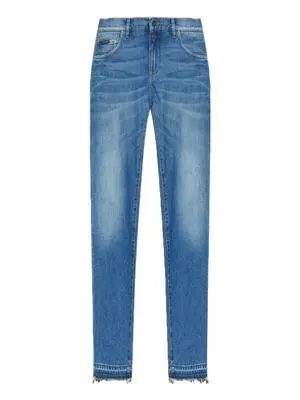 DOLCE & GABBANA Dolce & Gabbana Slim Fit Jeans With Logo Plaque