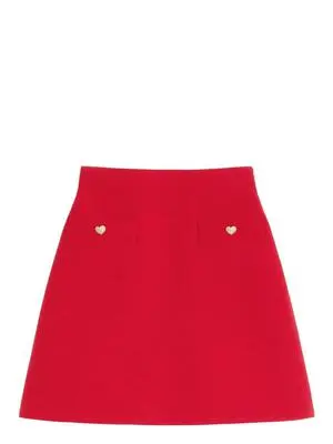 Valentino Garavani Crepe Couture Mini Skirt With Pocket Detail - Red